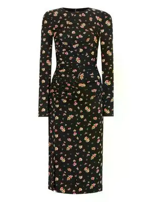Long Sleeve Floral Midi Dresses