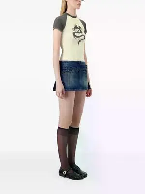 Coperni Paneled Denim Mini Skirt