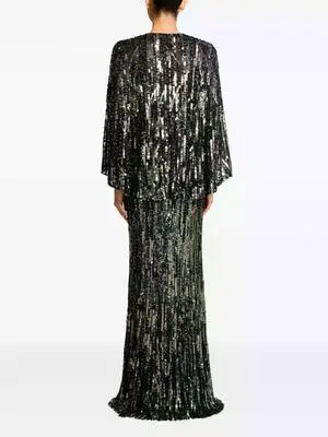 Jenny Packham Sequin-embellished Cape - Grey
