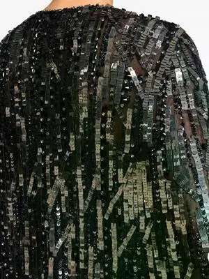 Jenny Packham Sequin-embellished Cape - Grey