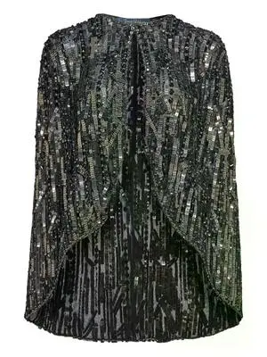 Jenny Packham Sequin-embellished Cape - Grey