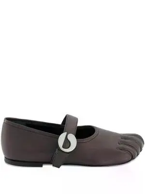 Coperni Toe-detail Buckle Ballet Flats - Brown