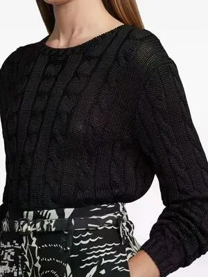 Ralph Lauren Cable-knit Crewneck Sweater - Black
