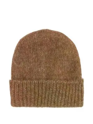 MONITALY Melange Knit Beanie - Brown
