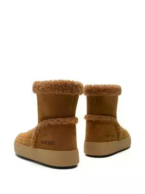 Moon Boot Ltrack Tina Shearling-trimmed Suede Boots