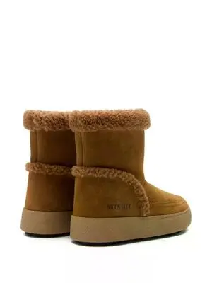 Moon Boot Ltrack Tina Shearling-trimmed Suede Boots