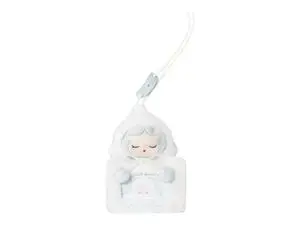 POP MART Pop Bean Fluffy & Cozy Series Skullpanda Fuzzy Snowman Secret Edition Card Holder Pendant - Multicolor