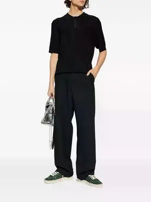 GOLDEN GOOSE Ribbed Button Polo Shirt
