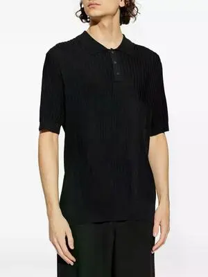 GOLDEN GOOSE Ribbed Button Polo Shirt