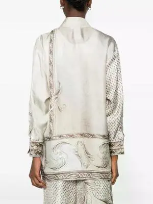 Max Mara Printed Silk Twill Shirt