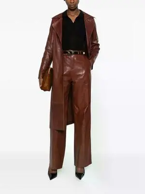 ARMA Leather Straight-leg Trousers