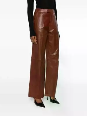 ARMA Leather Straight-leg Trousers
