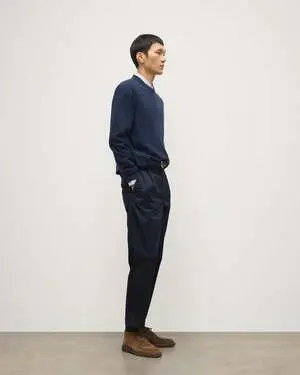 Johnstons Of Elgin Cashmere Crew Jumper - Navy