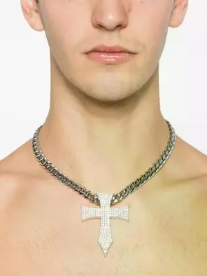 DARKAI Xxl Gothic Cross Pendant Necklace