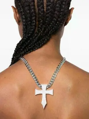 DARKAI Xxl Gothic Cross Pendant Necklace