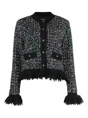 Moncler Fringe-trim Tweed Jacket