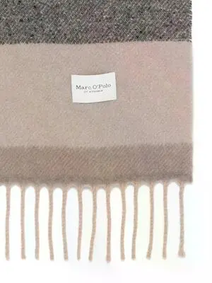 Marc O'polo Striped-pattern Fringed Scarf
