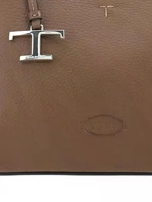 TOD'S Logo-charm Tote Bag - Brown