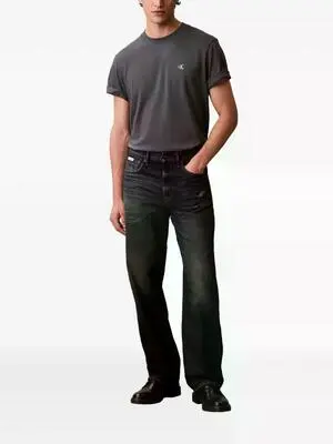 Calvin Klein Logo-embroidered T-shirt - Grey