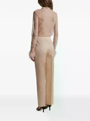Alberta Ferretti Silk High-waisted Trousers
