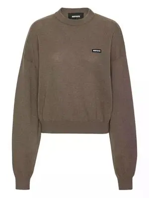 ROTATE BY BIRGER CHRISTENSEN Logo-patch Crew-neck Sweater