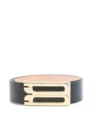 Victoria Beckham Jumbo Plaque Belt - Black