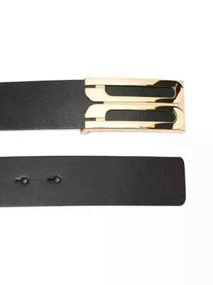 Victoria Beckham Jumbo Plaque Belt - Black