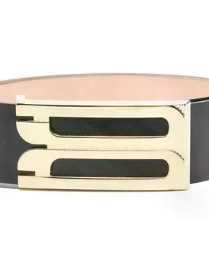 Victoria Beckham Jumbo Plaque Belt - Black