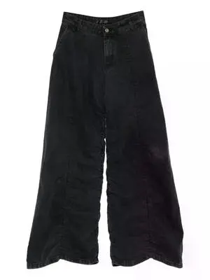 PALMATIC STUDIO Ruched Paneled Wide Leg Jeans