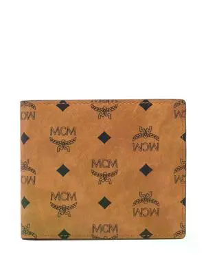 Mcm Logo-print Wallet - Brown
