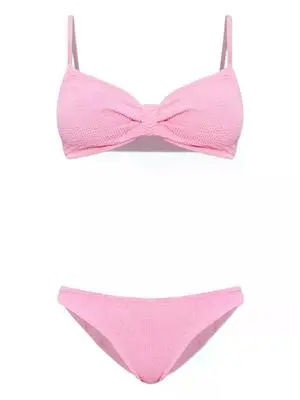 Hunza G Alicia Crinkle Knot Bikini - Pink