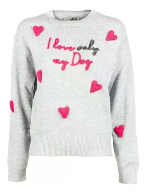 MC2 SAINT BARTH Heart-embroidered Sweater - Grey