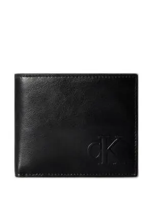 Calvin Klein Logo-detail Leather Wallet - Black