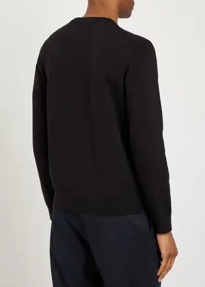 Paul Smith Appliquéd Cotton Jumper - Black