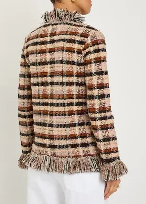 Etro Striped Fringed Woven Jacket