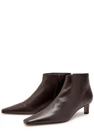 THE ROW Carla 45 Leather Ankle Boots
