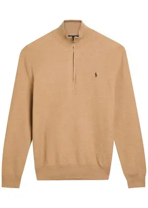 Polo Ralph Lauren Logo Half-zip Cotton Jumper