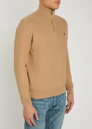 Polo Ralph Lauren Logo Half-zip Cotton Jumper