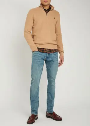 Polo Ralph Lauren Logo Half-zip Cotton Jumper
