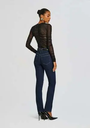 SEROYA Eirlys Mesh Top - Black/nude