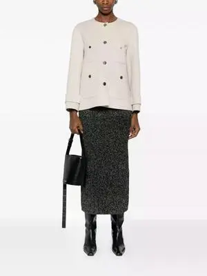 Max Mara Pocket Button Jacket - Neutrals