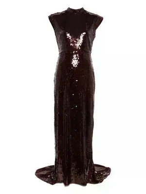 Rotate by Birger Christensen Sequin Maxi Dress - Red