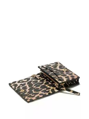 GANNI Leopard-print Wallet