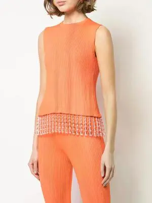 Opening Ceremony Beaded Open-back Top
