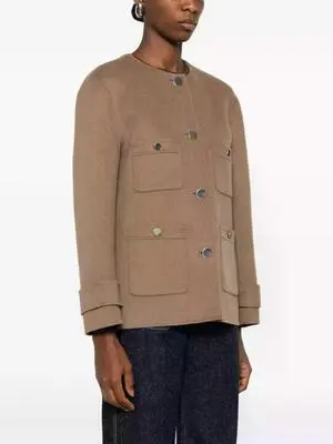 Max Mara Buttoned Pocket Jacket - Brown