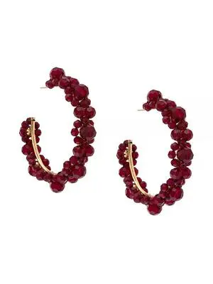 Simone Rocha Crystal Beaded Wiggle Hoop Earrings