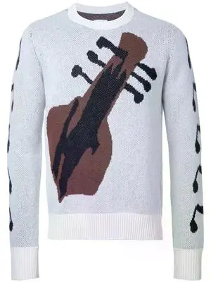 TAKAHIROMIYASHITA THESOLOIST. Guitar Intarsia Jumper - Grey