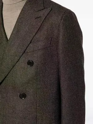 Luciano Barbera Houndstooth-pattern Wool Coat