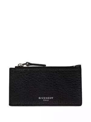 Givenchy Zip Leather Card Holder - Black