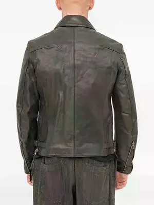 THE VIRIDI-ANNE Leather Zip-up Jacket